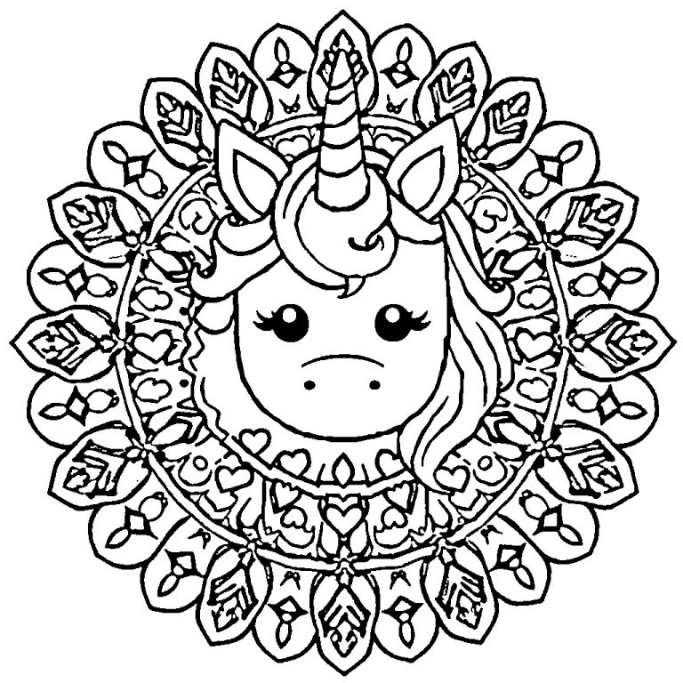 Wunderbar Einhorn Mandala Zum Ausdrucken Bilder